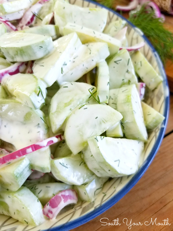 Cucumber Salad Sour Cream Vinegar Sugar